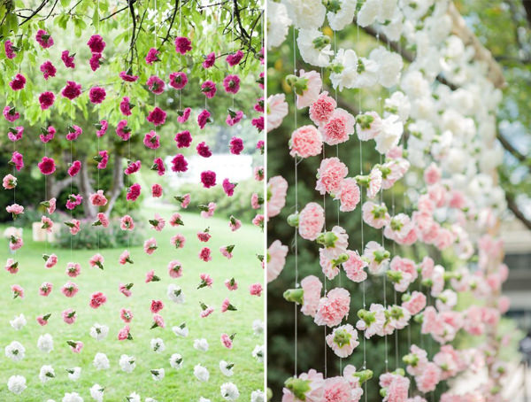 5 inspirações de backdrop com flores